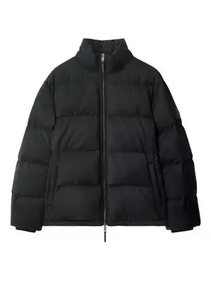 Burberry Knight-stamp Wool Puffer Jacket - Black