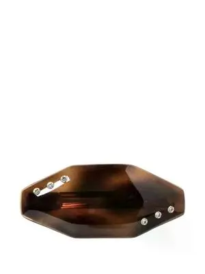 JENNIFER BEHR Eugenie Crystal-embellished Barrette - Brown