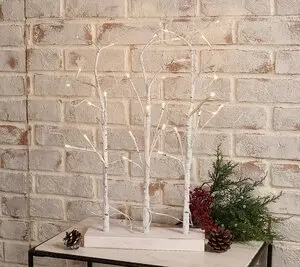 HOME REFLECTIONS 27.5' Tabletop Led Birch Trees - One-color