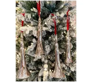 SIMPLY STUNNING BY JANINE GRAFF Simply Stunning Set Of 4 Antiqued Holiday Horns Janine Graff - One-color