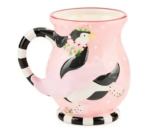 MACKENZIE-CHILDS Millicent Penguin Ceramic Mug - One-color