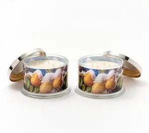 HOMEWORX BY SLATKIN + CO. S/2 18oz Moonlit Pear Candles - One-color