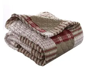 Eddie Bauer Camano Island Plaid Cotton Throw Bl Anket - One-color