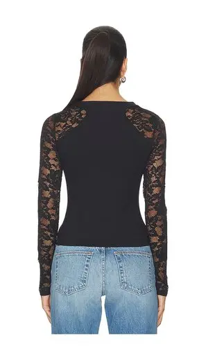 Free People X Intimately Fp No Excuses Long Sleeve - Black