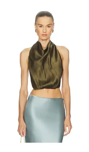 Cult Gaia Draped Halterneck Blouses