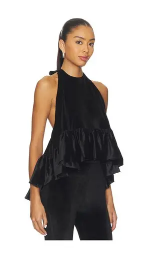 Azeeza Winston Velvet Top - Black