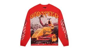 GODSPEED F1 Finishline Long Sleeve T-shirt - Red