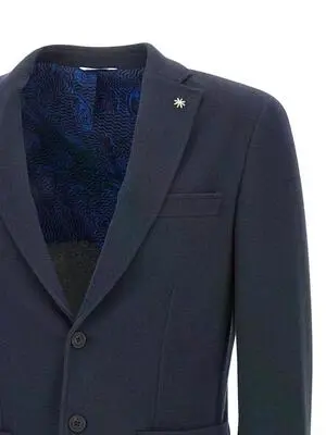 MANUEL RITZ Single-breasted Blazer - Blue