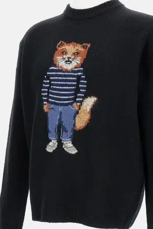 Maison Kitsuné Fox Head Merino Wool Sweater