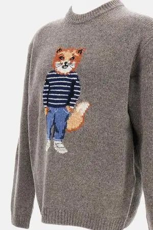 Maison Kitsuné Fox Head Merino Wool Sweater