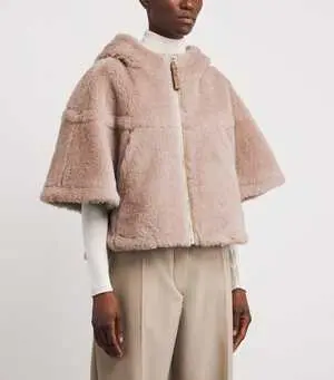 Max Mara Alpaca-wool-silk Cape Poncho