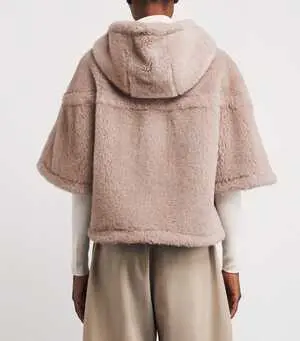 Max Mara Alpaca-wool-silk Cape Poncho
