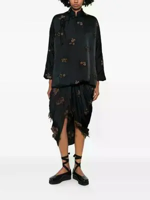 UMA WANG Floral-motif Oversized Jacket