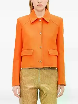 MSGM Fitted Cropped Jacket - Orange