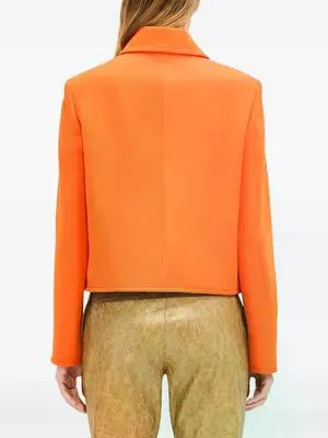 MSGM Fitted Cropped Jacket - Orange