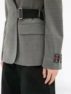 MSGM Virgin Wool Belted Blazer