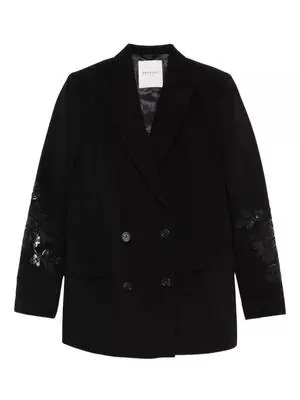 ERMANNO FIRENZE Sequin-embellished Double-breasted Jacket