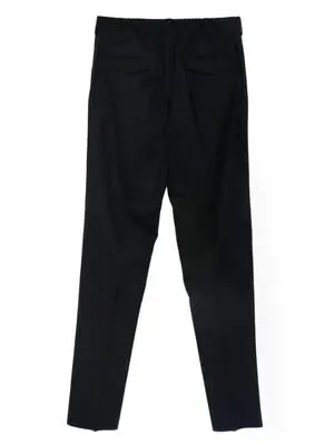 LARDINI Virgin Wool Blend Straight-leg Trousers - Blue