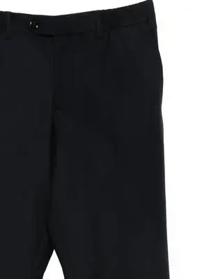 LARDINI Virgin Wool Blend Straight-leg Trousers - Blue