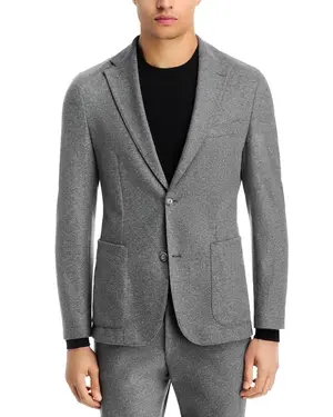 BOSS Hanry Slim Fit Tech Flannel Sportscoat - Medium Grey