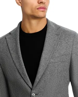 BOSS Hanry Slim Fit Tech Flannel Sportscoat - Medium Grey