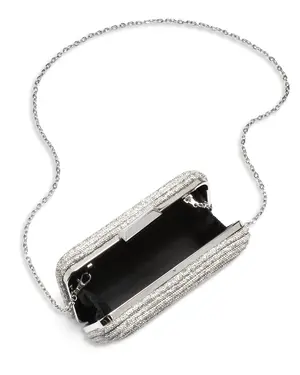 Aqua Shireen Rhinestone Clutch
