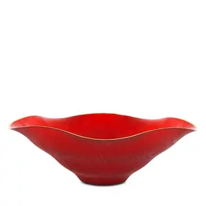 VIETRI Holiday Glass Centerpiece - Red