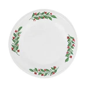 VIETRI Aria Holiday Dinner Plate - Green