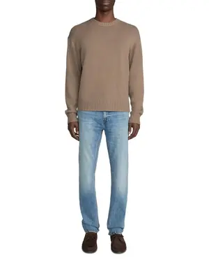 FRAME Cotton Blend Modern Straight Leg Jeans - Hike