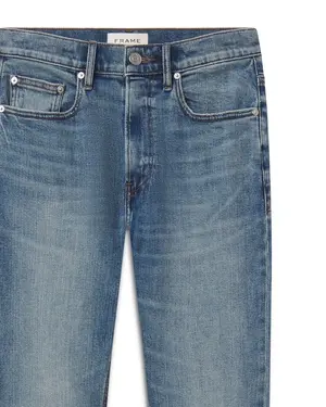 FRAME Cotton Blend Modern Straight Leg Jeans - Hike