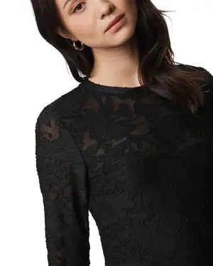 Splendid Cecelia Floral Long Sleeve Dress - Black