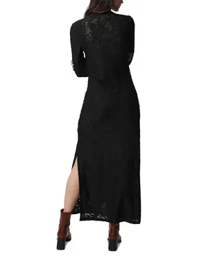 Splendid Cecelia Floral Long Sleeve Dress - Black