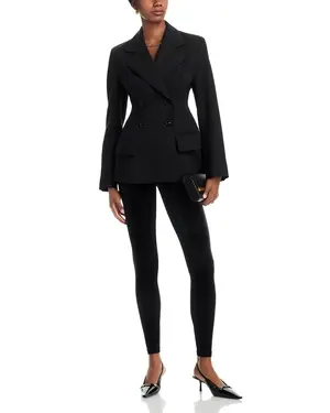Versace Bistretch Techno Velvet Leggings