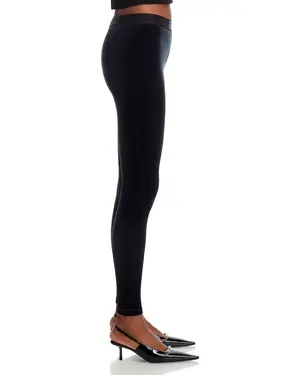 Versace Bistretch Techno Velvet Leggings