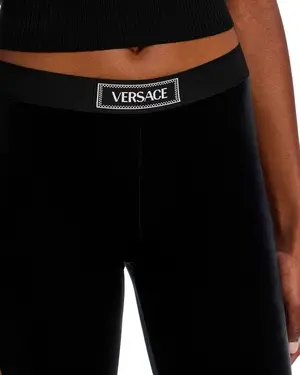 Versace Bistretch Techno Velvet Leggings
