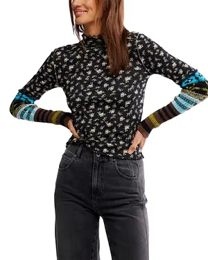 Free People Bold Bowery Sweater Cuff Thermal Top