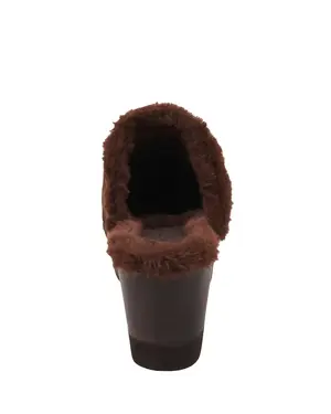 Andre Assous Faux Fur Lined Suede Clogs