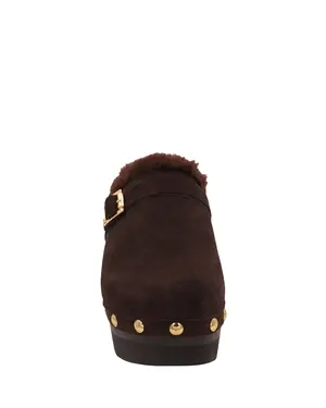 Andre Assous Faux Fur Lined Suede Clogs