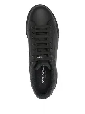 Dolce & Gabbana Leather Lace Up Sneakers