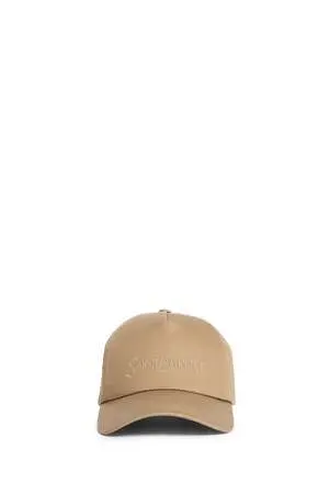 Saint Laurent Embroidered Baseball Cap - Beige