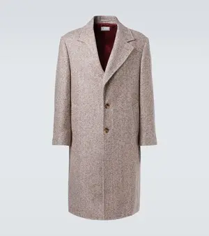 Brunello Cucinelli Herringbone Wool And Alpaca-blend Overcoat