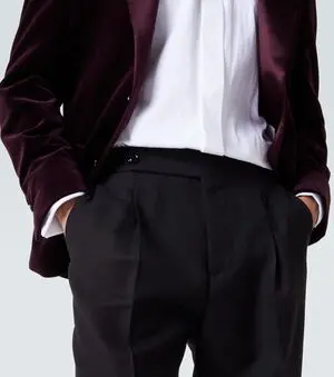 Brunello Cucinelli Silk, Wool, And Mohair Suit Pants