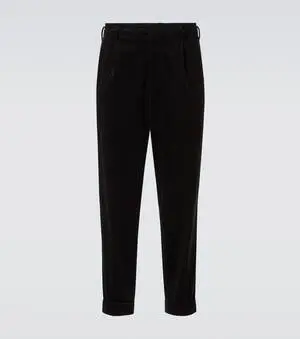 Brunello Cucinelli Cotton-blend Corduroy Straight Pants - Black