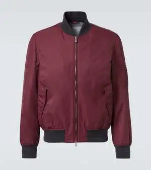 Brunello Cucinelli Padded Bomber Jacket - Burgundy