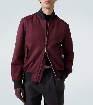Brunello Cucinelli Padded Bomber Jacket - Burgundy