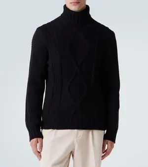 Brunello Cucinelli Cable-knit Cashmere Turtleneck Sweater