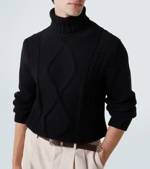 Brunello Cucinelli Cable-knit Cashmere Turtleneck Sweater