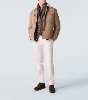 Brunello Cucinelli Shearling-lined Suede Jacket