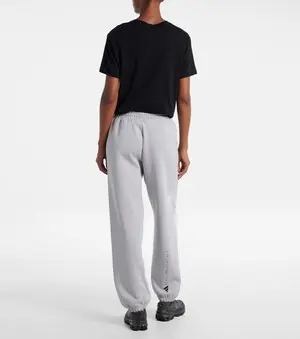 Adidas By Stella McCartney Cotton-blend Fleece Sweatpants - Grey
