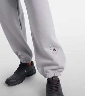 Adidas By Stella McCartney Cotton-blend Fleece Sweatpants - Grey